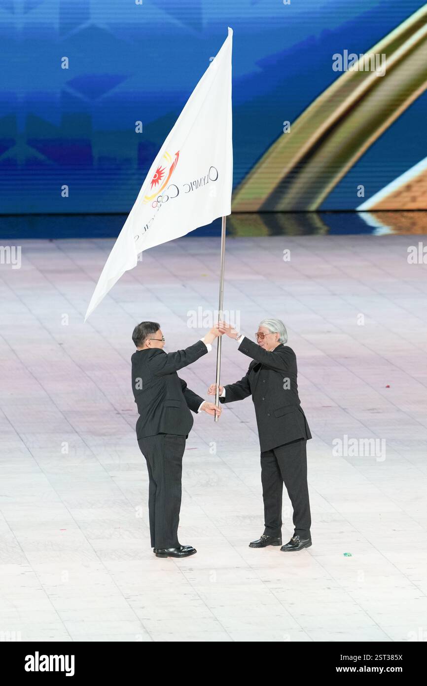 Flag handover ceremony of the olympic council of asia hi-res stock ...