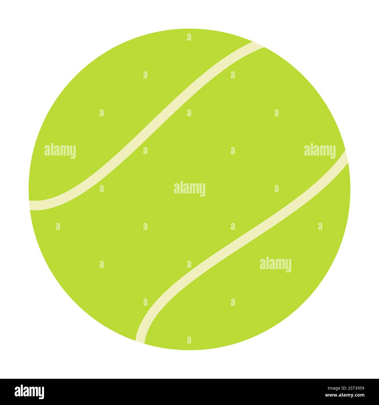 Tennis ball icon in flat design style, isolated on white background ...