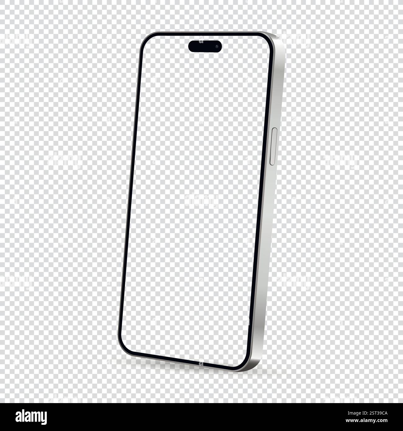 Realistic smartphone mockup. Mobile phone transparent screen isolated ...