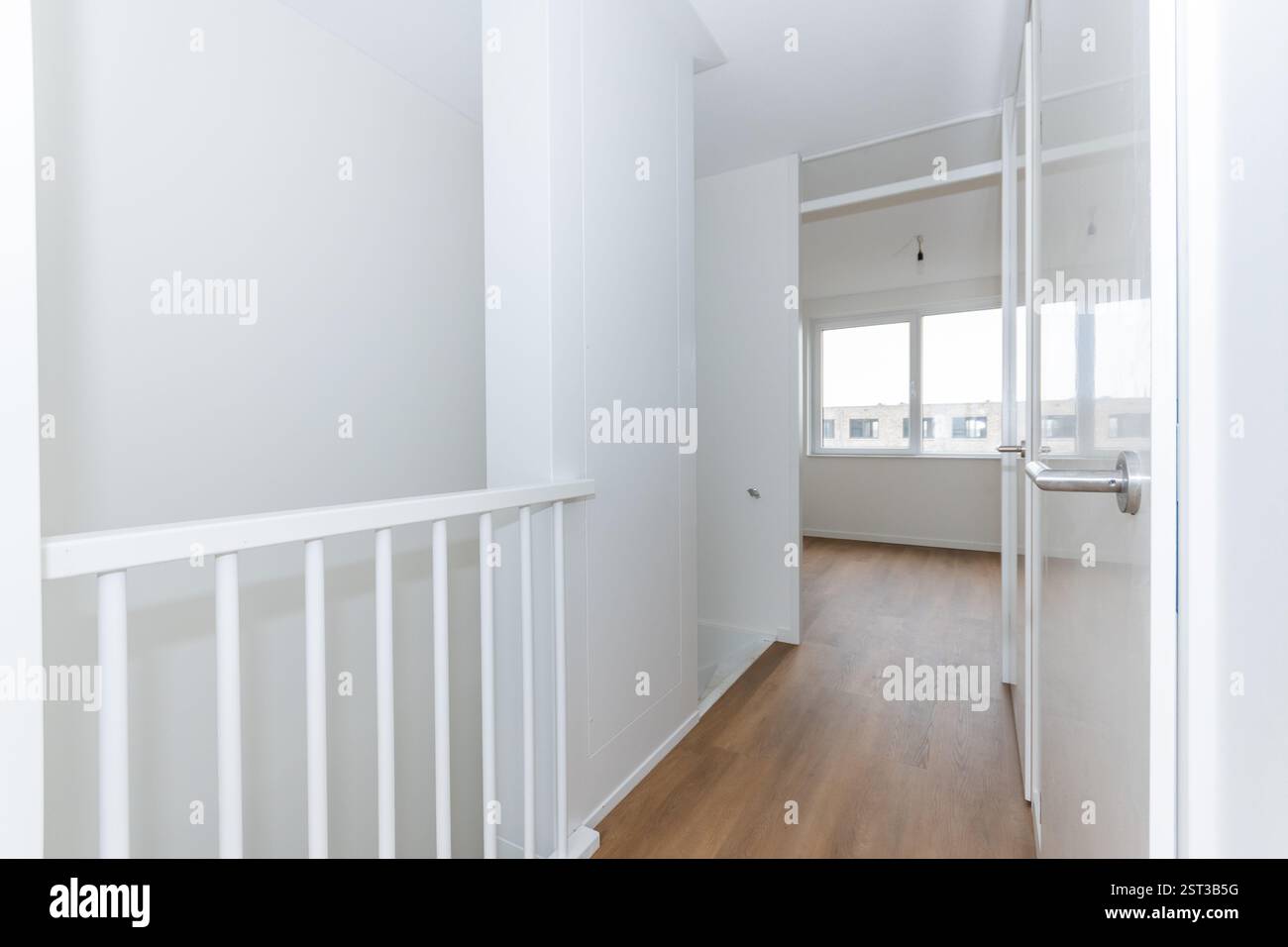 interior unfurnished empty basic corridor landing to room in modern new ...