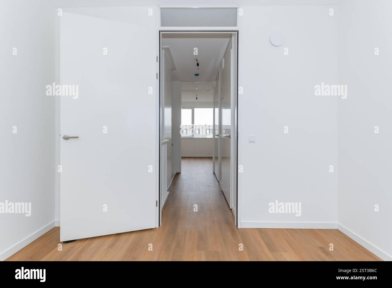 interior unfurnished empty basic corridor landing to room in modern new ...