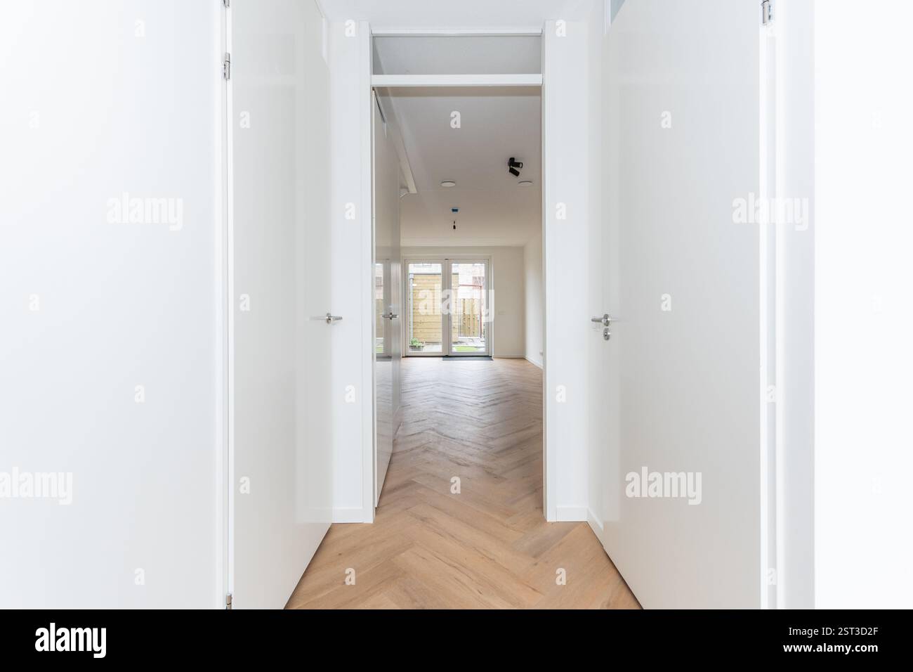 interior living room of modern new build residential smart house ...