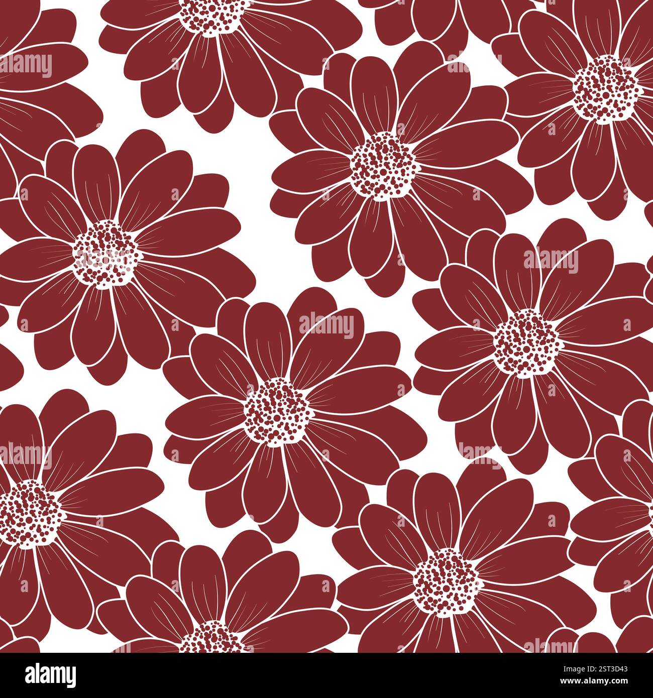 Seamless blooming floral pattern based on hand drawn art ornaments ...