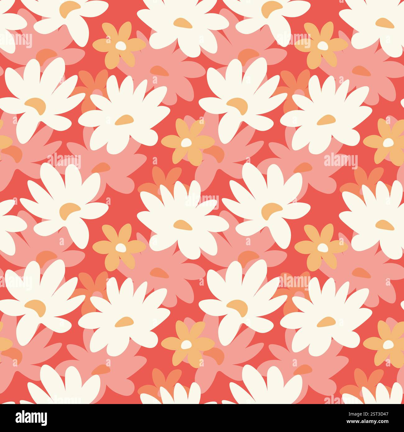 Seamless blooming floral pattern based on hand drawn art ornaments ...