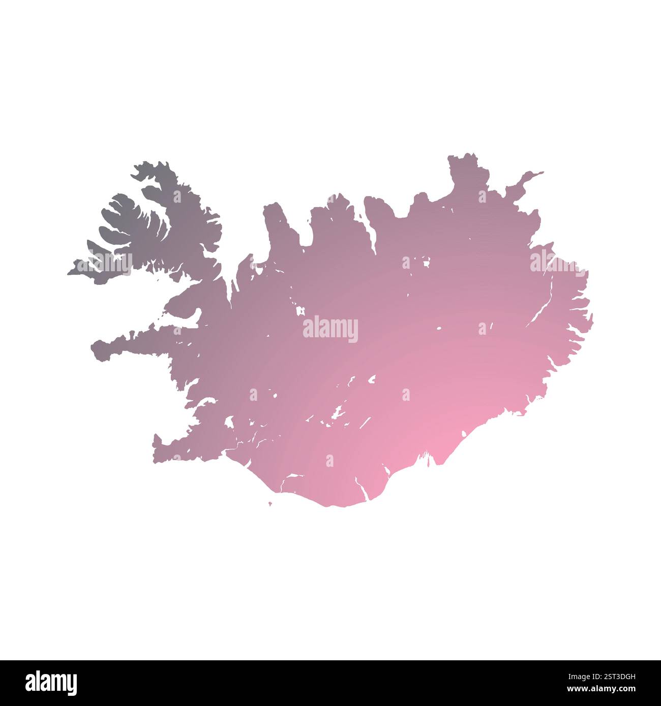 Map of Iceland, sign silhouette. World Map Globe. Vector Illustration ...