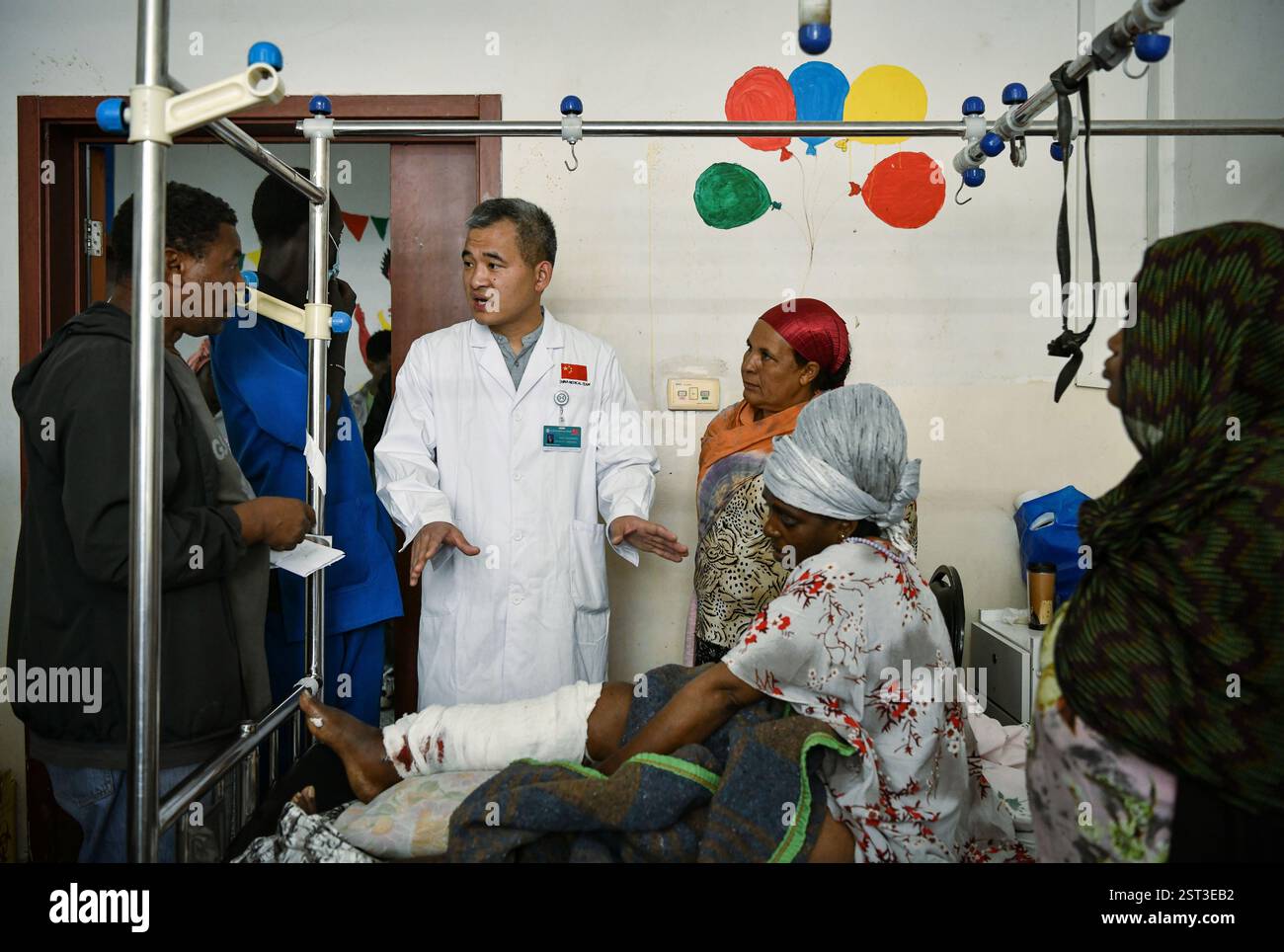 Addis Ababa, Ethiopia. 14th Feb, 2025. Chinese doctor Shang Chenguang ...