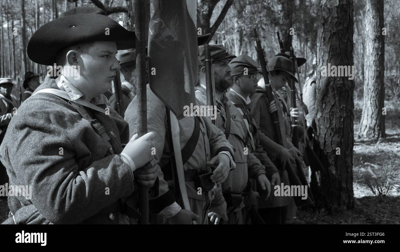 Olustee, Florida, United States. 15th Feb, 2025. Confederate living ...