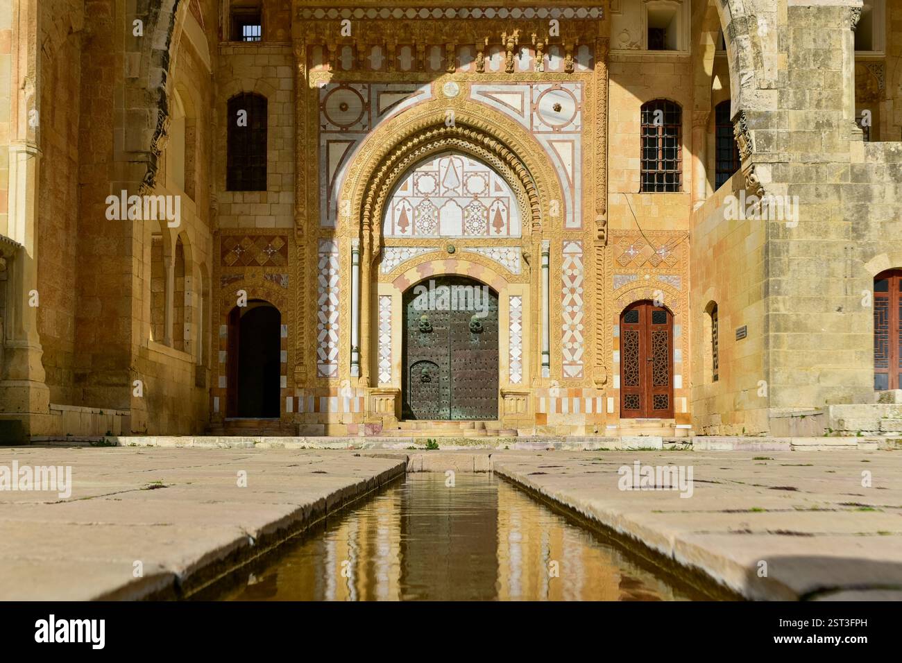 18th Century Beiteddine Palace on a sunny day in winter, Beit ed-Dine ...