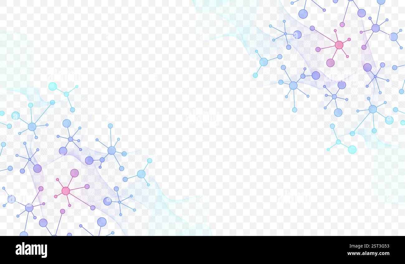 Molecular abstract structure background. Scientific vector illustration ...