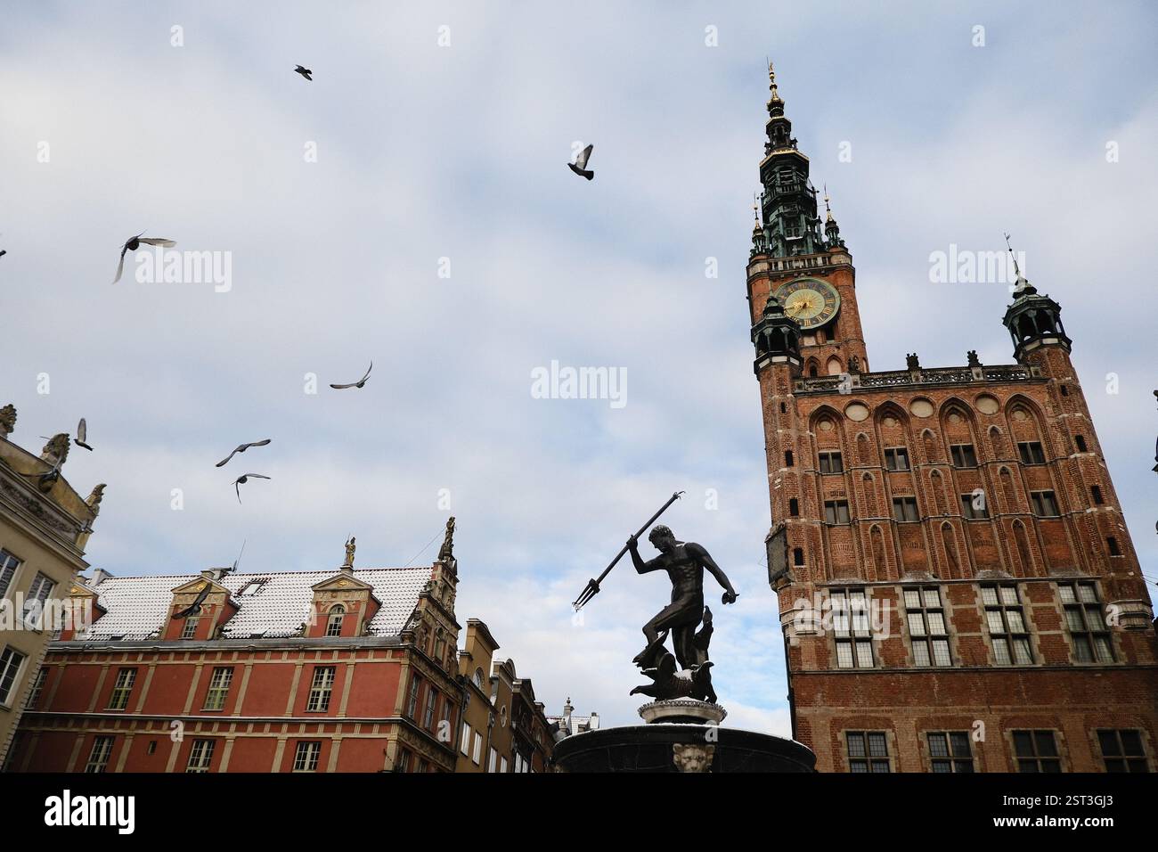 Historic Gdansk Square is known for Neptune Fountain and impressive ...