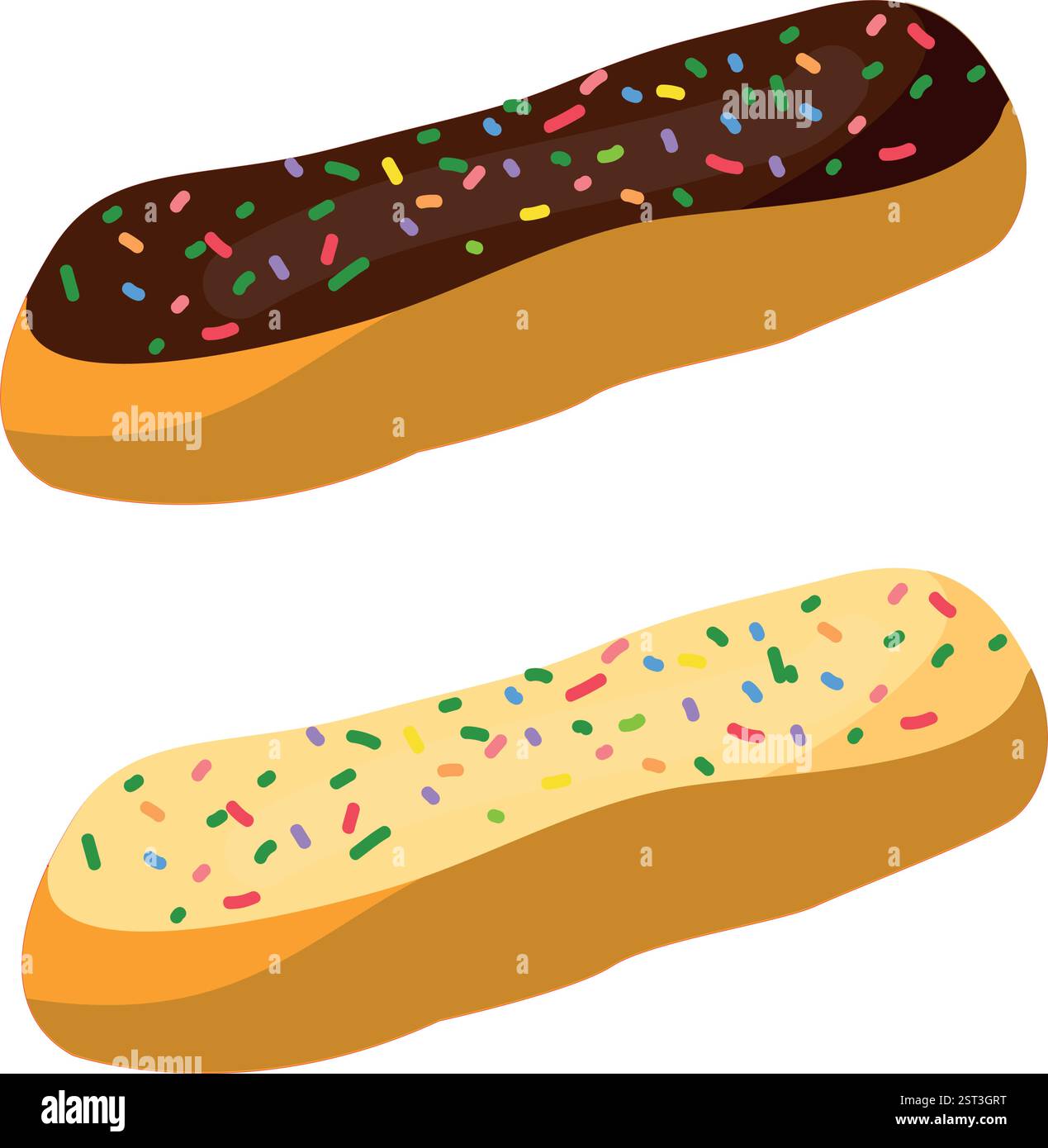 Bread pastry donut long Stock Vector Images - Alamy