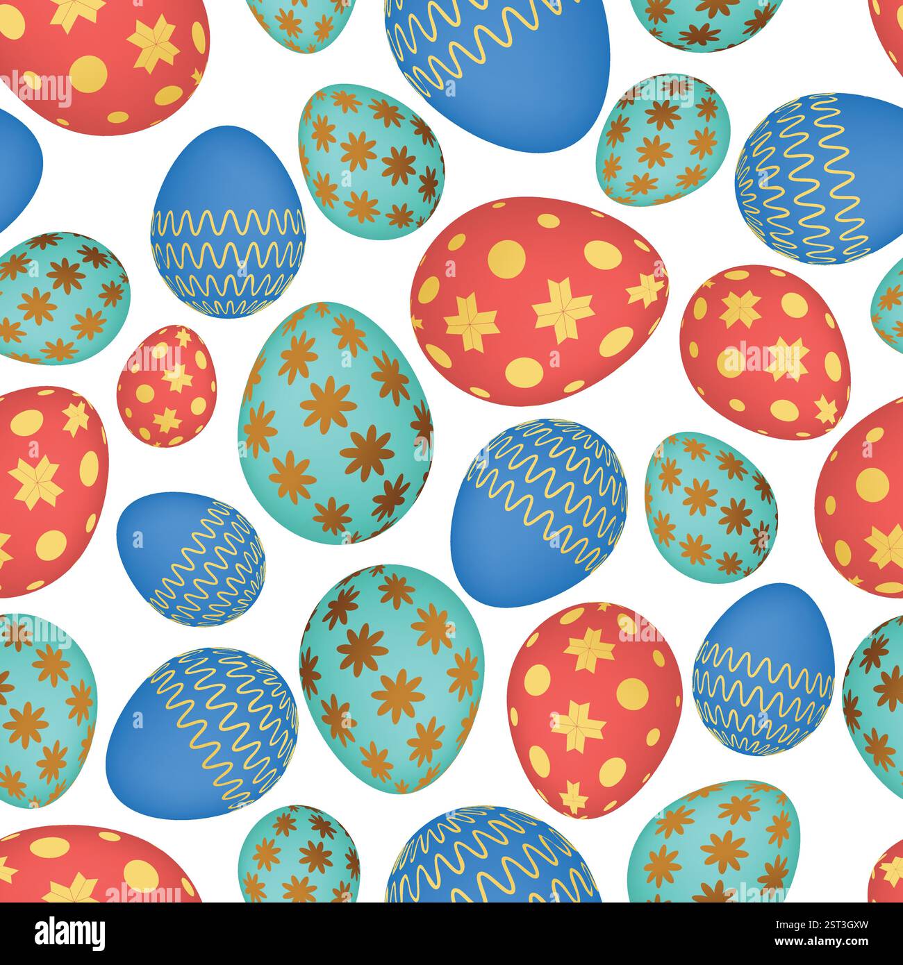 Seamless pattern with colorful Easter eggs. Vector illustration Stock Vector Image & Art - Alamy