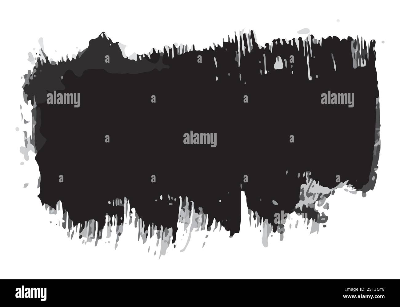 Black hand drawn ink stain. Ink spot isolated on white background ...