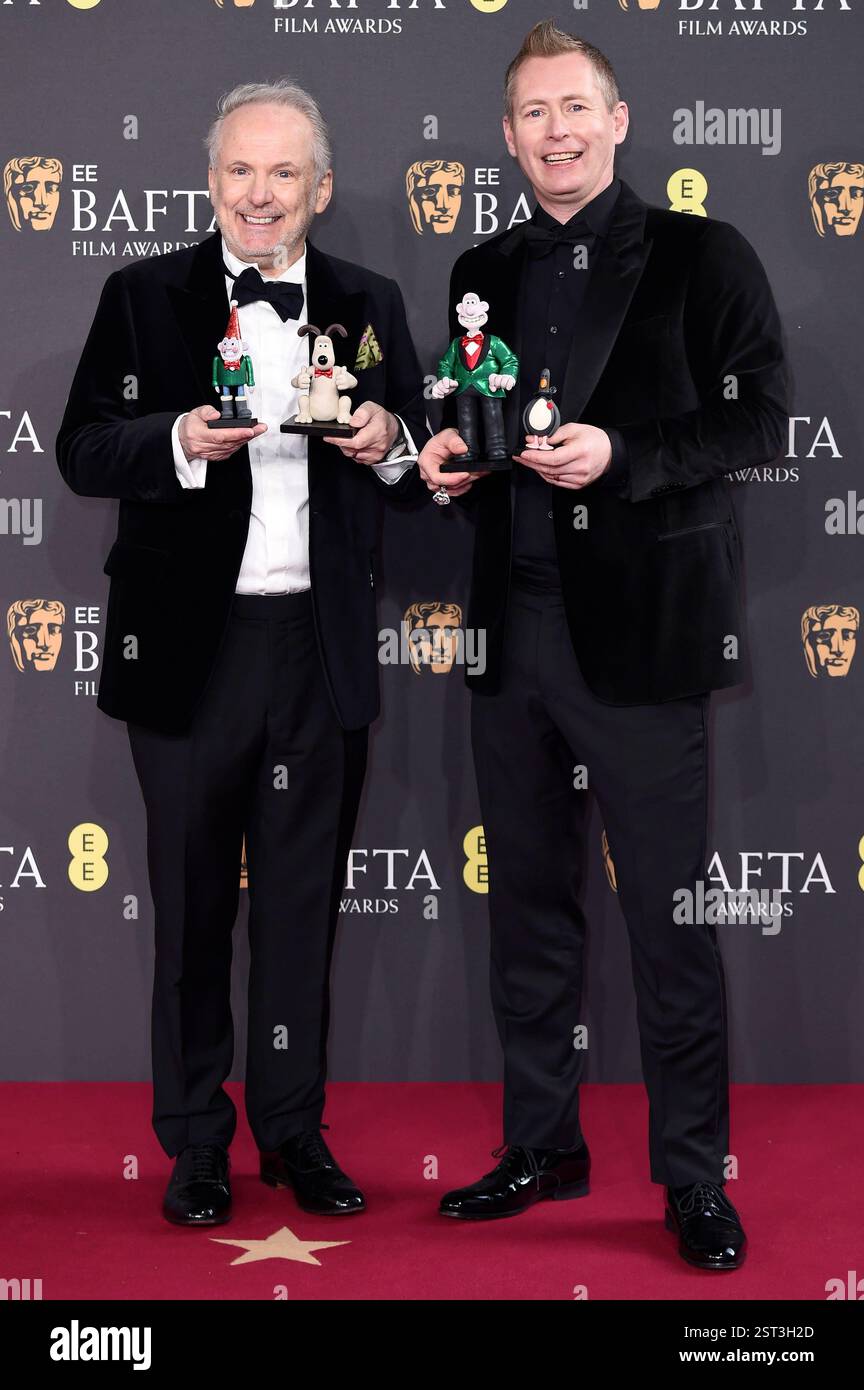 Nick Park und Merlin Crossingham bei der Verleihung der BAFTA Film ...