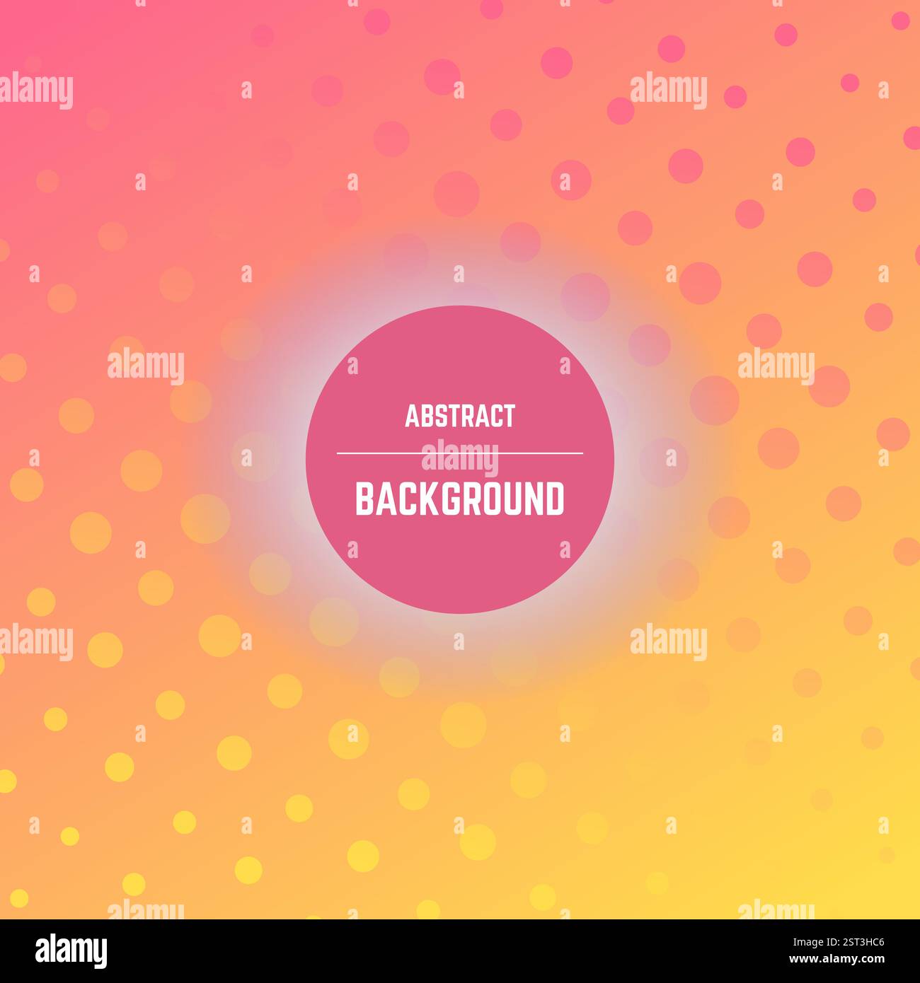 Abstract colorful background with dots, halftone effect and circle in ...