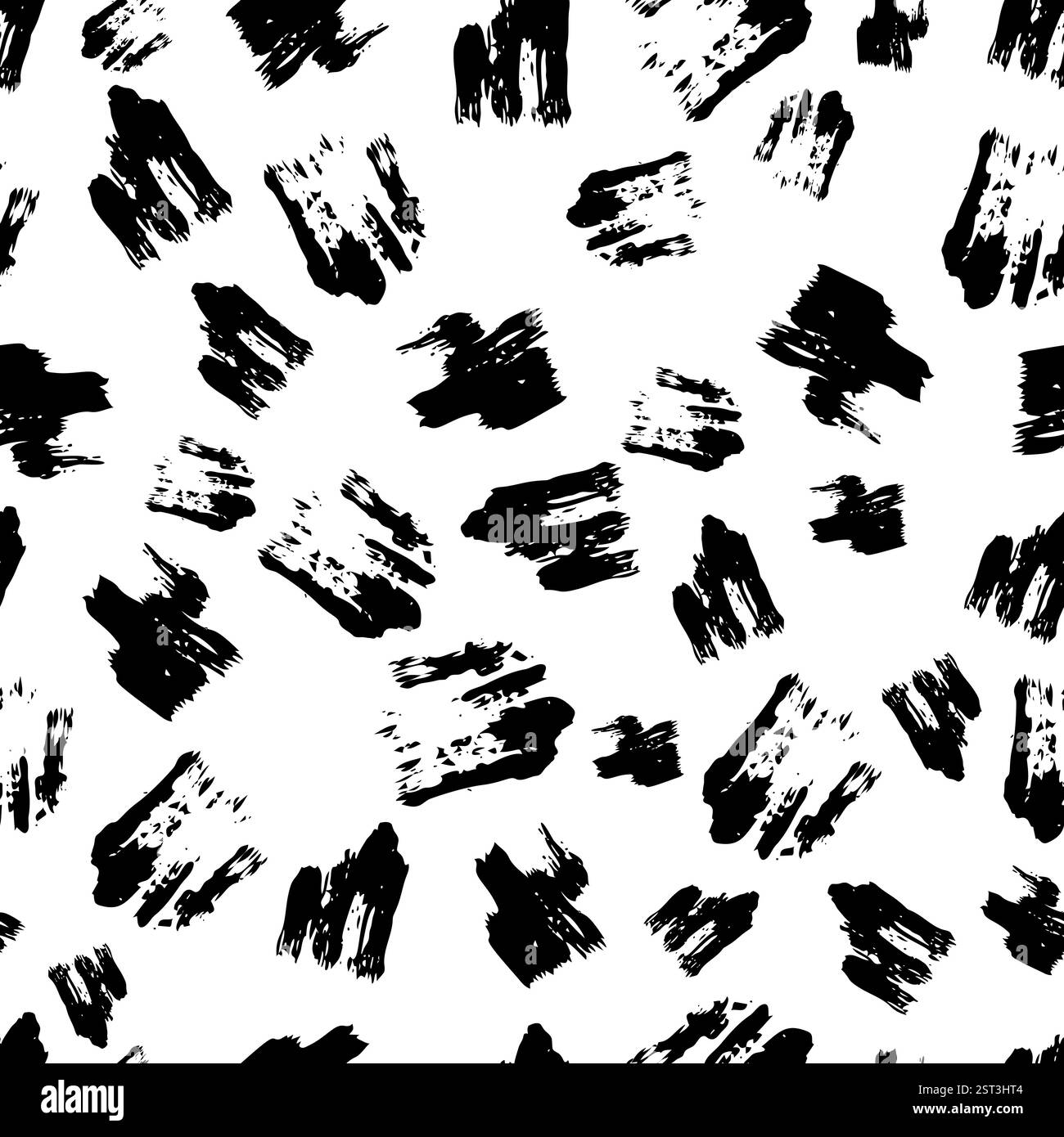Seamless pattern with dark hand drawn scribble smear on white ...