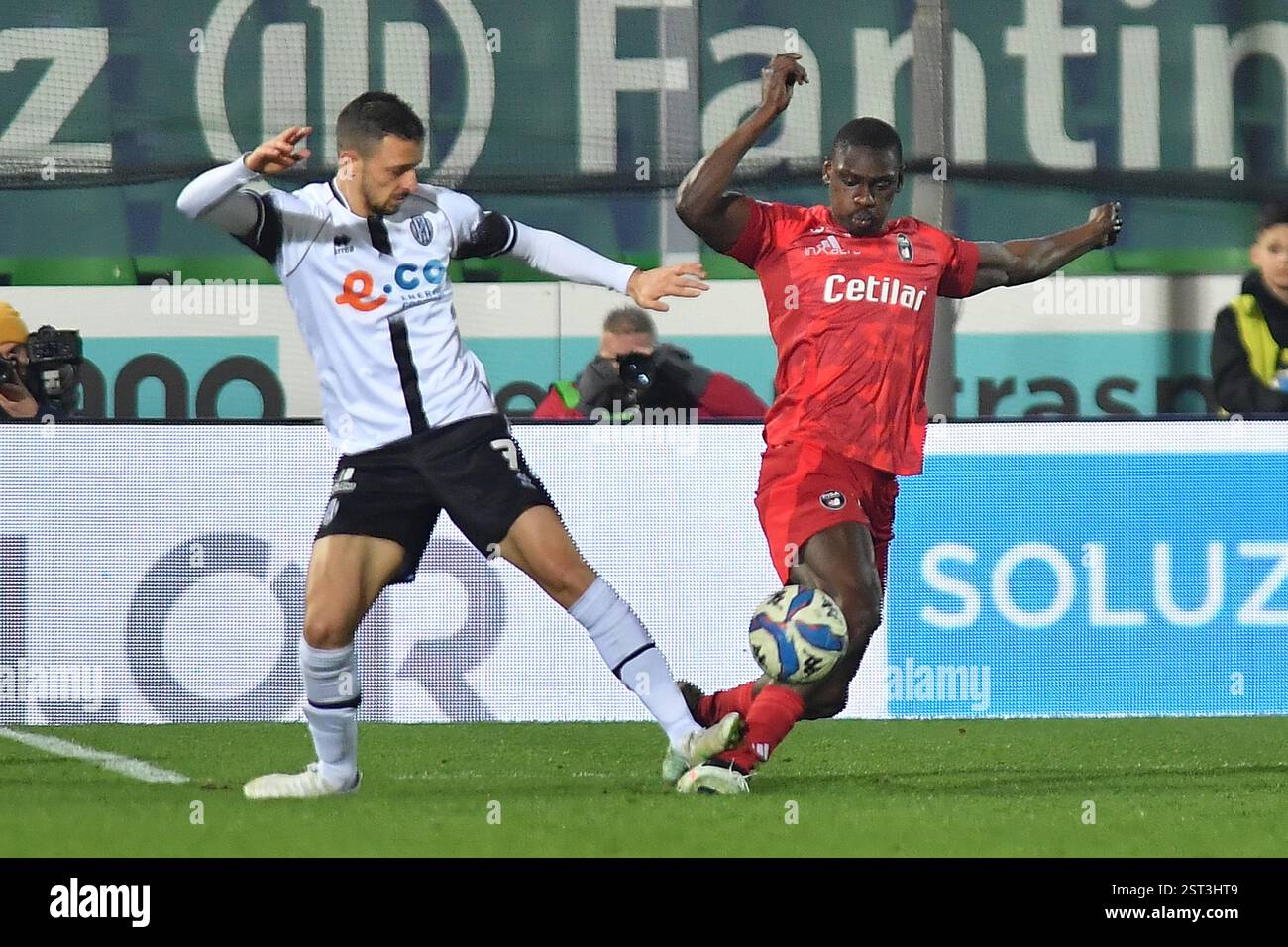 Cesena, Italy. 16th Feb, 2025. Daniele Donnarumma (Cesena) foul on ...