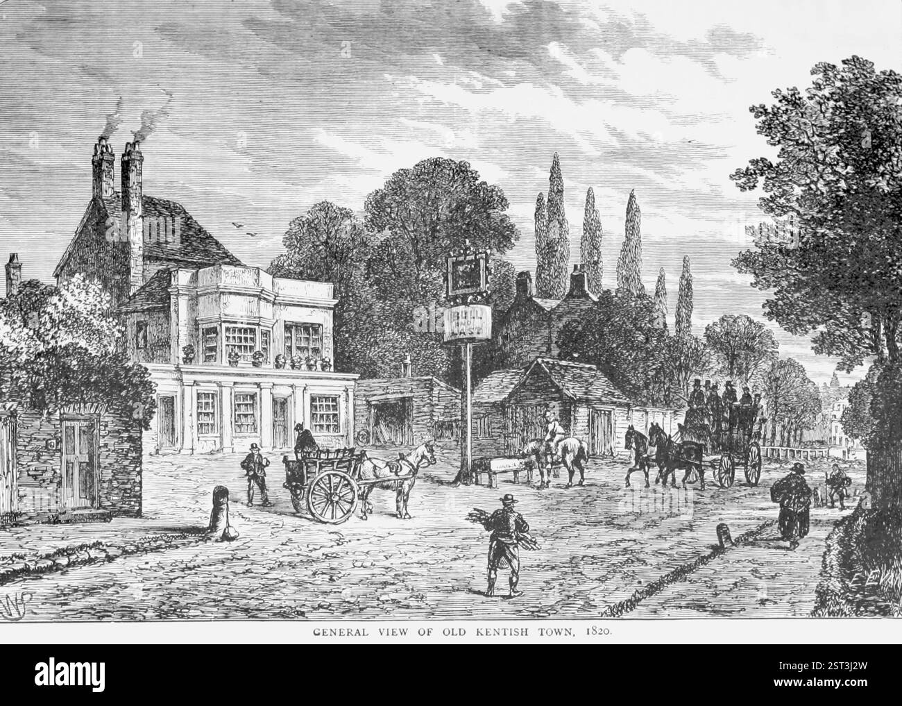 William H Prior - The "Bull and Last," Kentish Town, c. 1820 - Old and ...