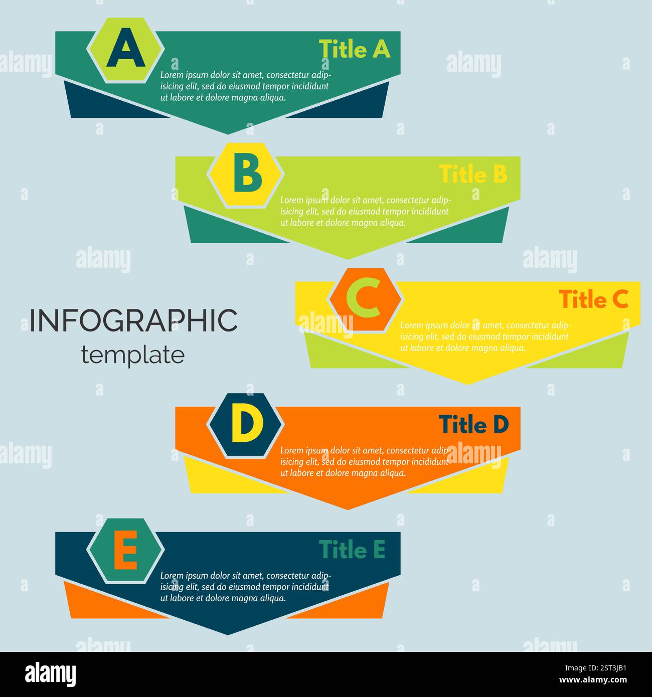 Five steps infographic design elements. Step by step infographic design ...