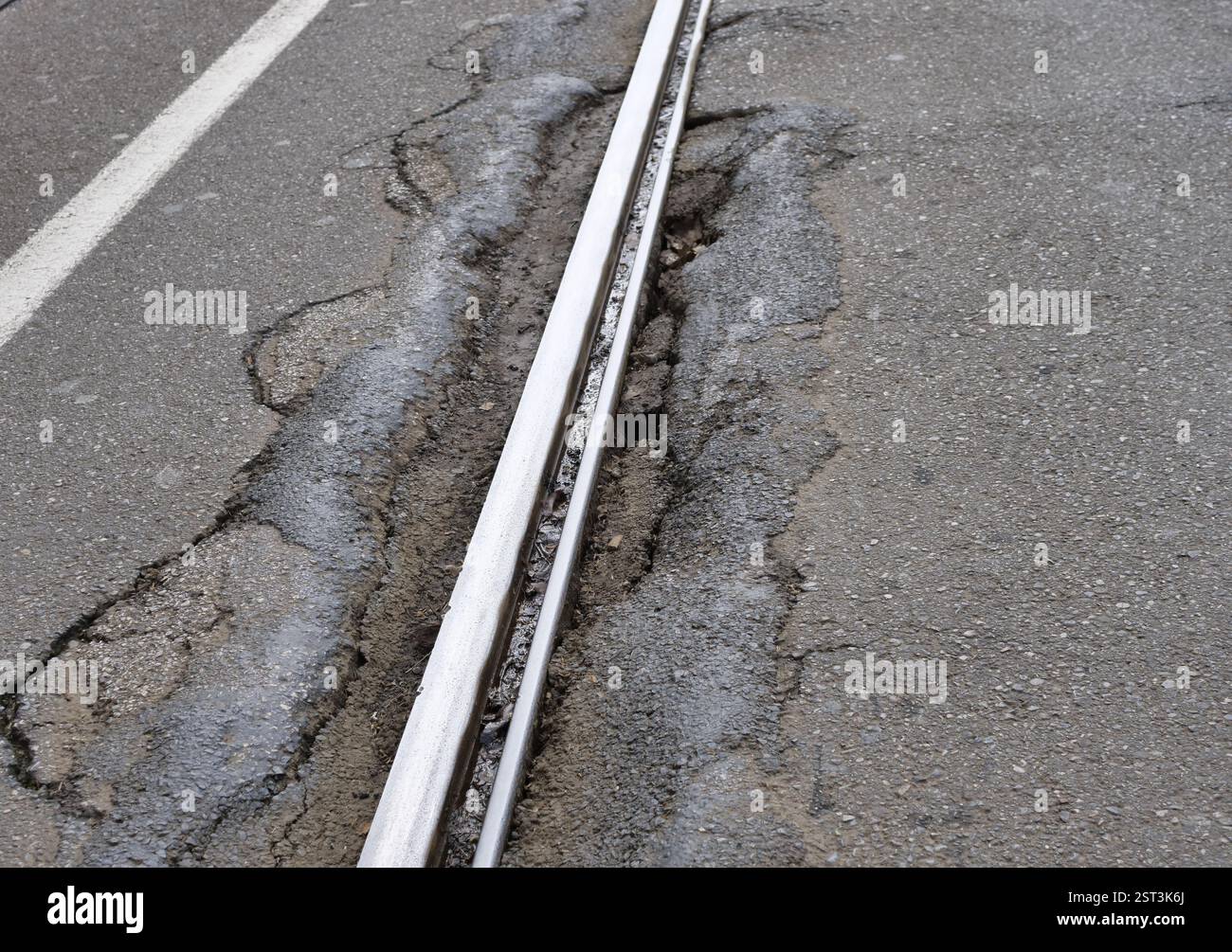 Milan, . 17th Feb, 2025. The poor maintenance of the Pavè in the city ...