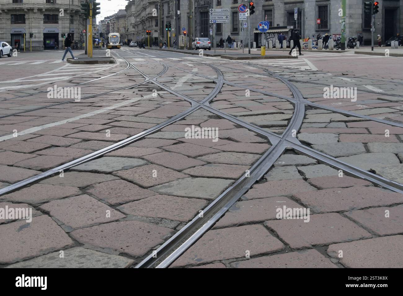 Milan, . 17th Feb, 2025. The poor maintenance of the Pavè in the city ...
