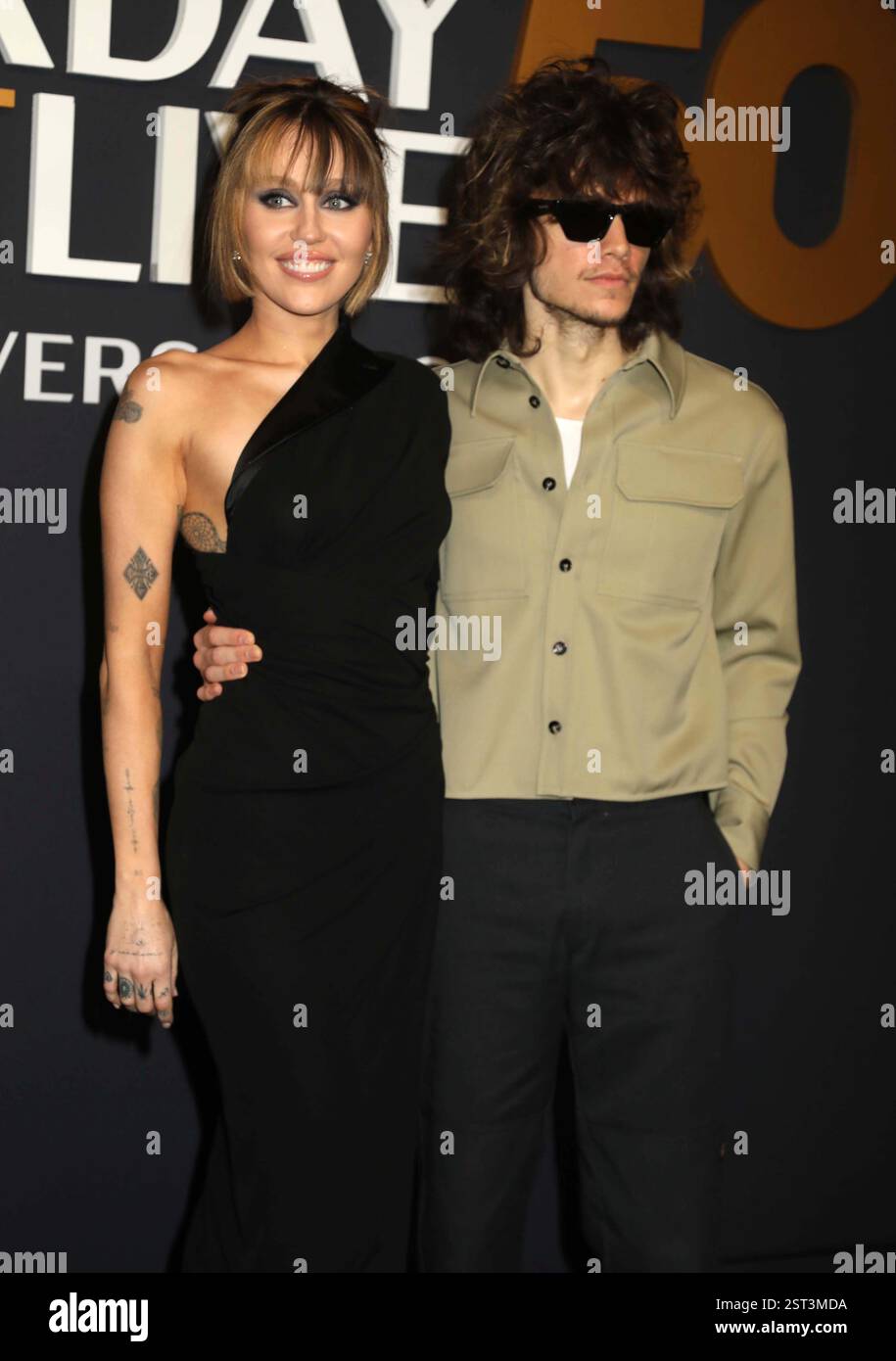 February 16, 2025, New York, New York, USA: Singer MILEY CYRUS and her ...