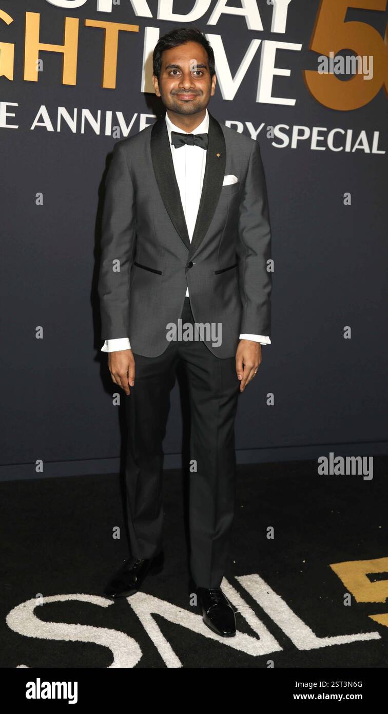 February 16, 2025, New York, New York, USA: Actor AZIZ ANSARI seen at ...