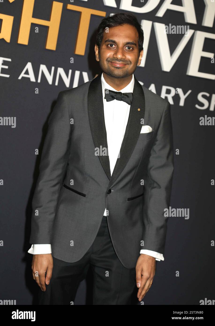 February 16, 2025, New York, New York, USA: Actor AZIZ ANSARI seen at ...