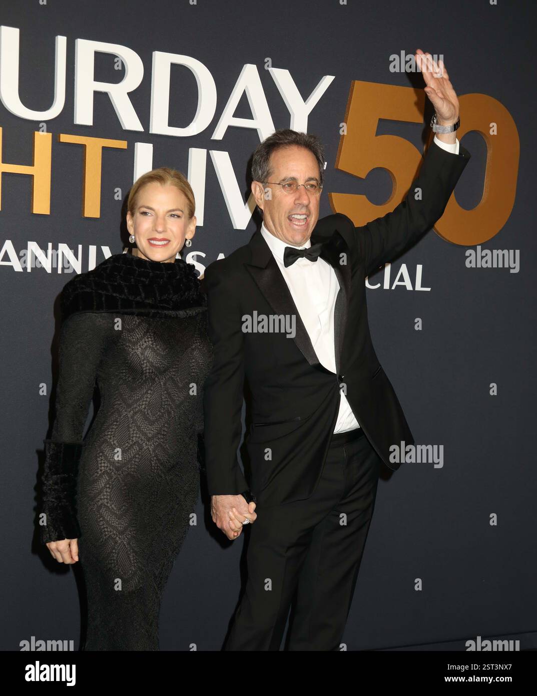 February 16, 2025, New York, New York, USA: JESSICA SEINFELD and actor JERRY SEINFELD seen at ...