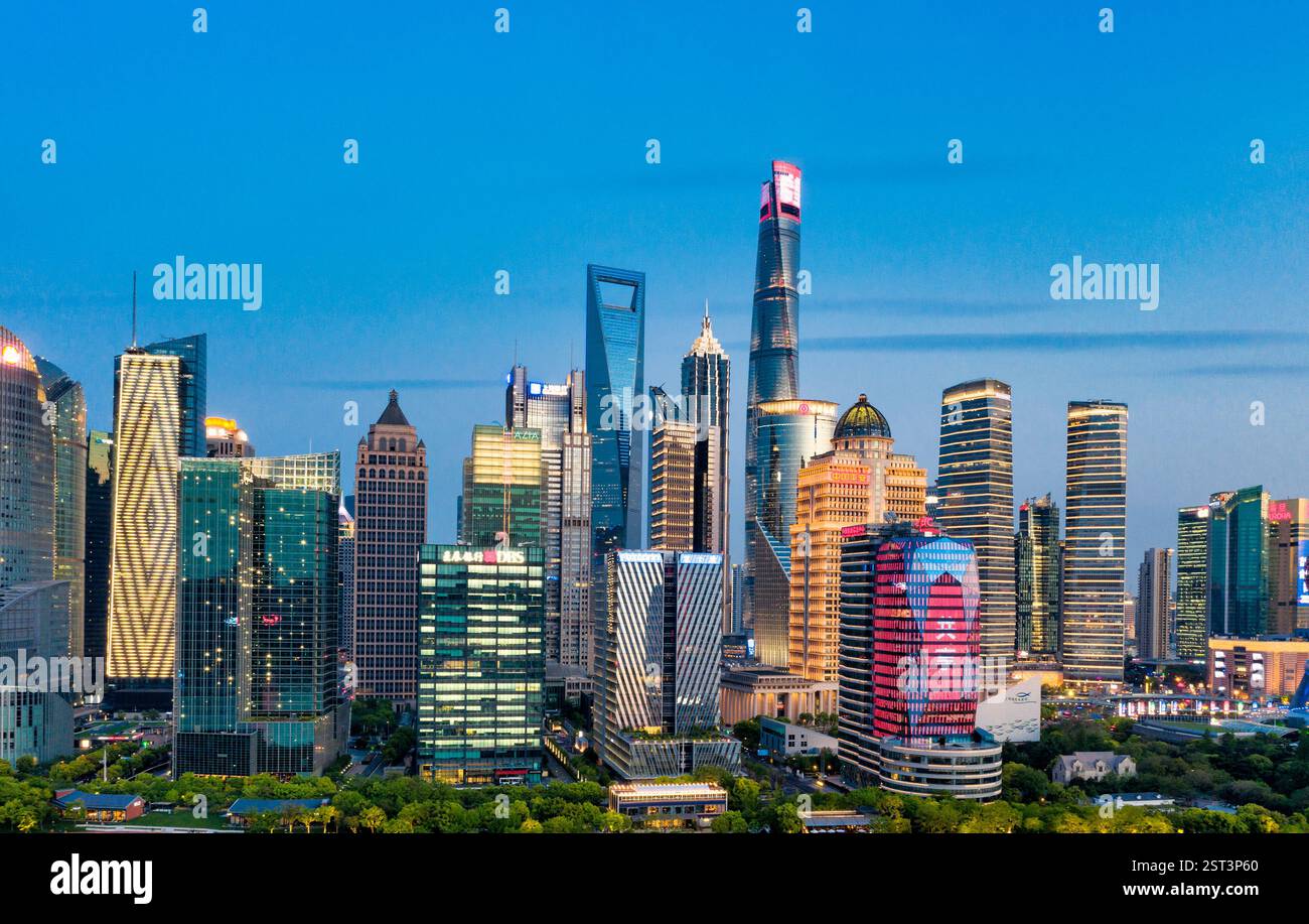 Night View of Shanghai City, China Stock Photo - Alamy