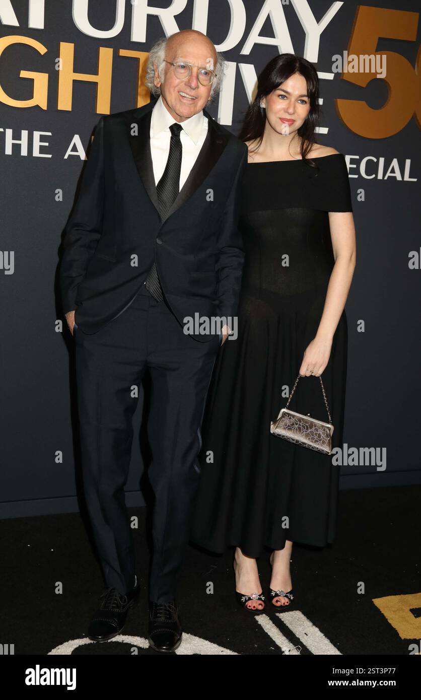 February 16, 2025, New York, New York, USA: Actor LARRY DAVID and ROMY ...