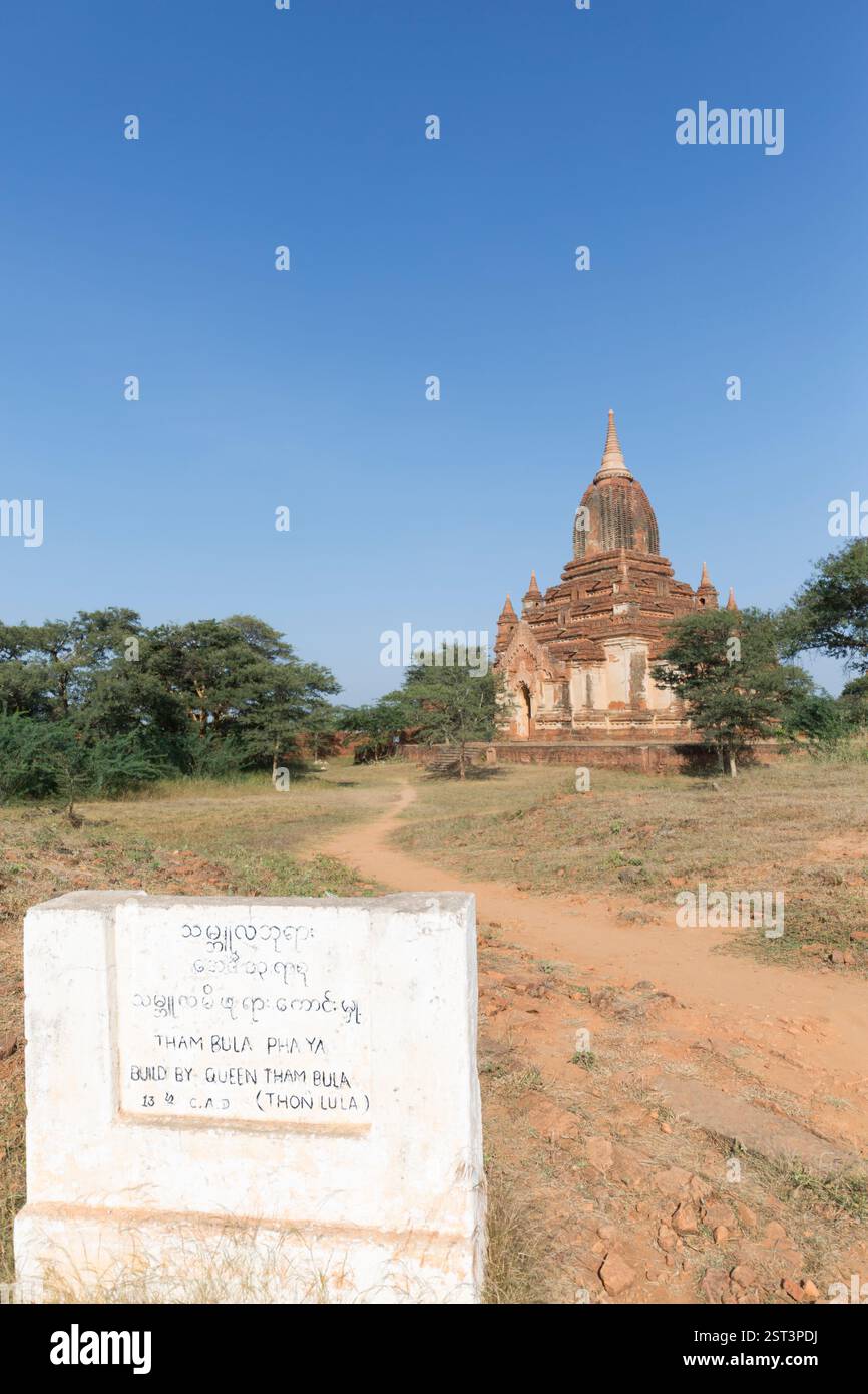Myanmar, Bagan, Tham Bula Pha Ya temple built by Queen Tham Bula Stock ...