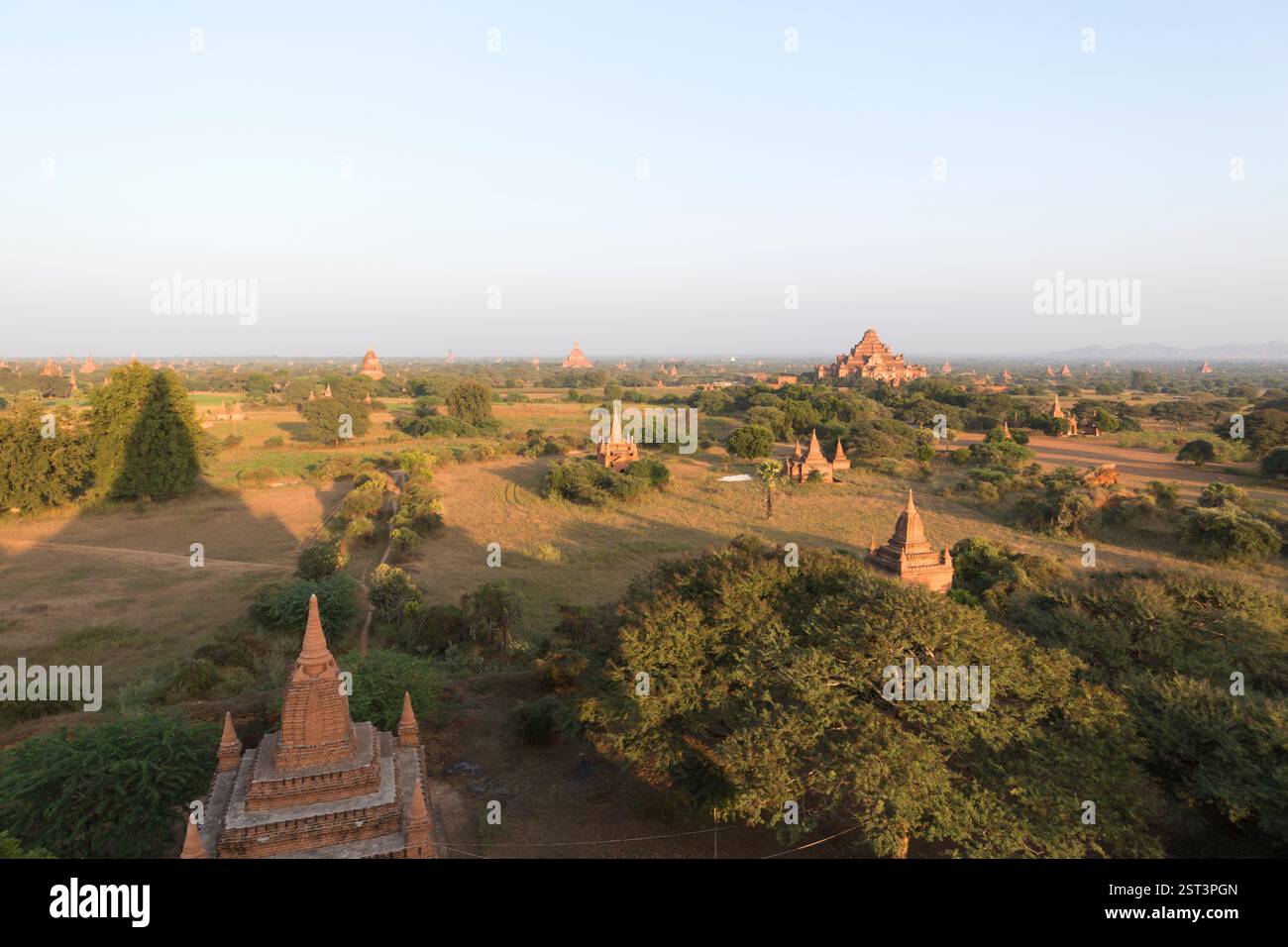 Myanmar, Bagan, photographers at Sunrise on the Shwesandaw Temple. Part ...