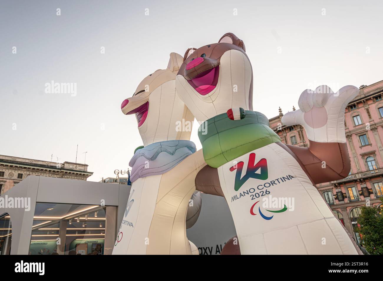 mascot winter olympics 2026 Tina and Milo winter olympic games 2026 in Milan Stock Photo - Alamy