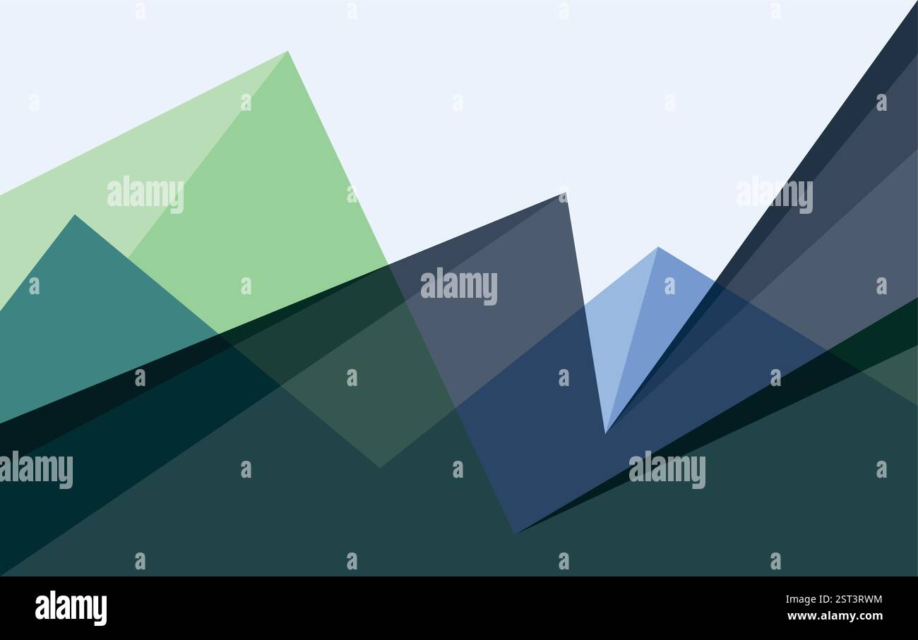 Mountain Abstract Wall Art Landscape Geometric Design Vector Stock ...