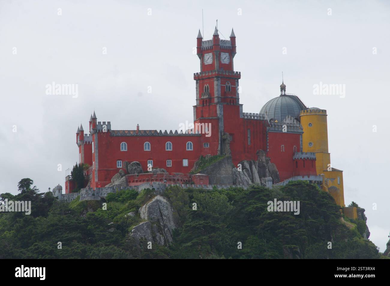Pena Palace,Sintra,Portugal. A fairytale castle perched atop a hill ...