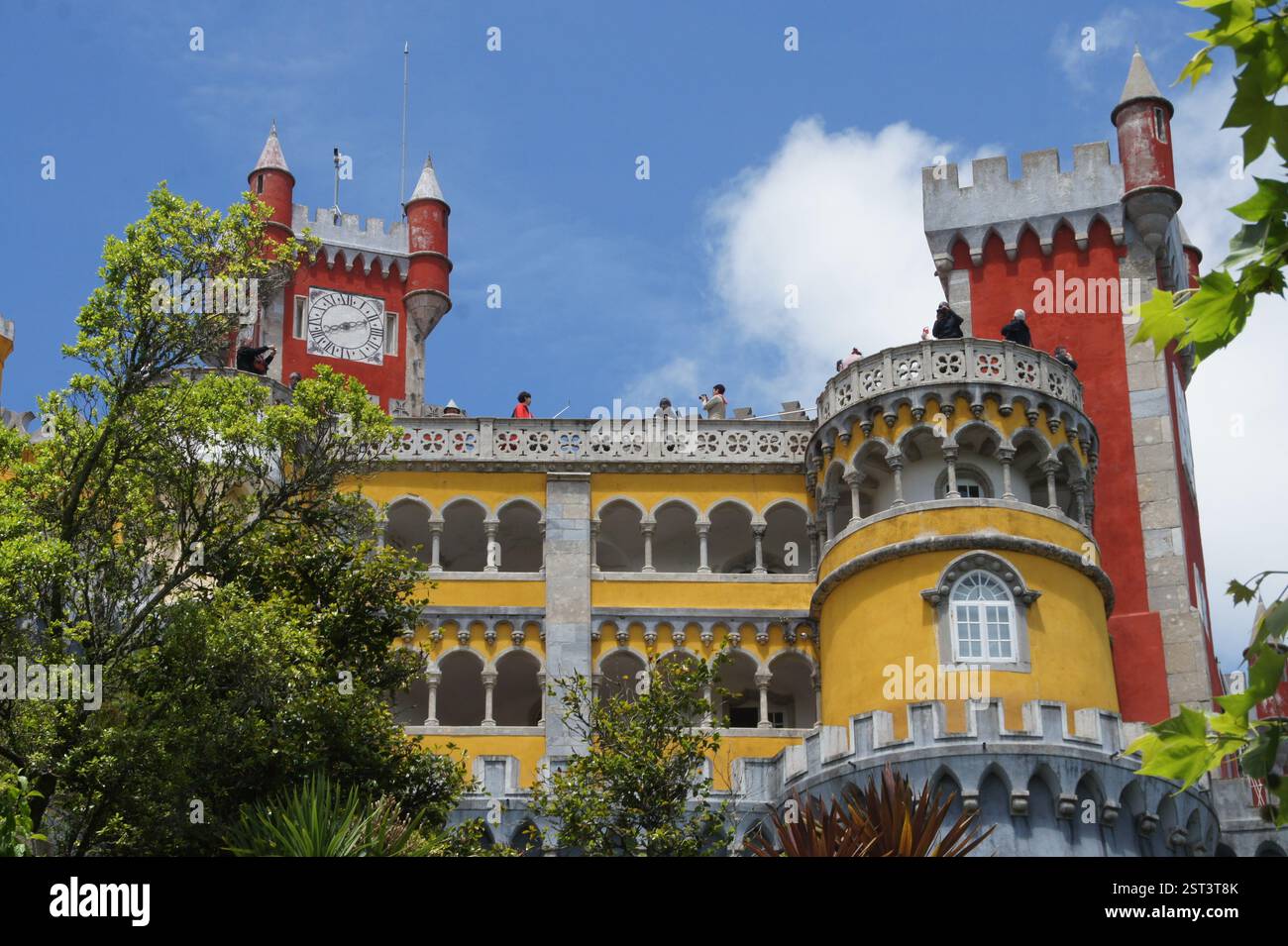 Pena Palace, Sintra: A fairytale castle perched on a hilltop, a vibrant ...