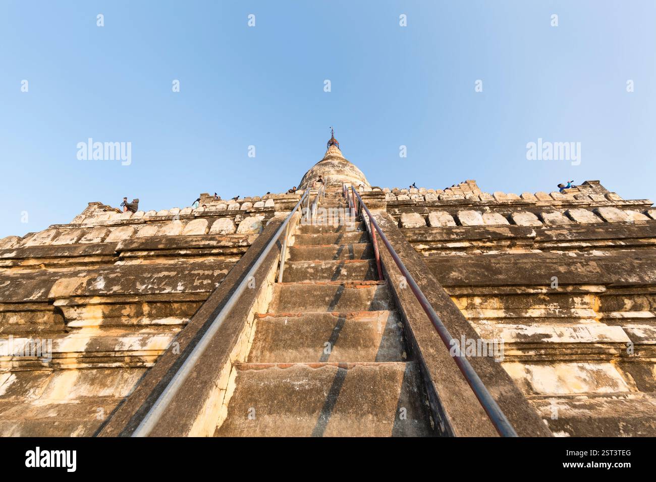 Myanmar, Bagan, the steps on the Shwezigon Pagoda Stock Photo - Alamy