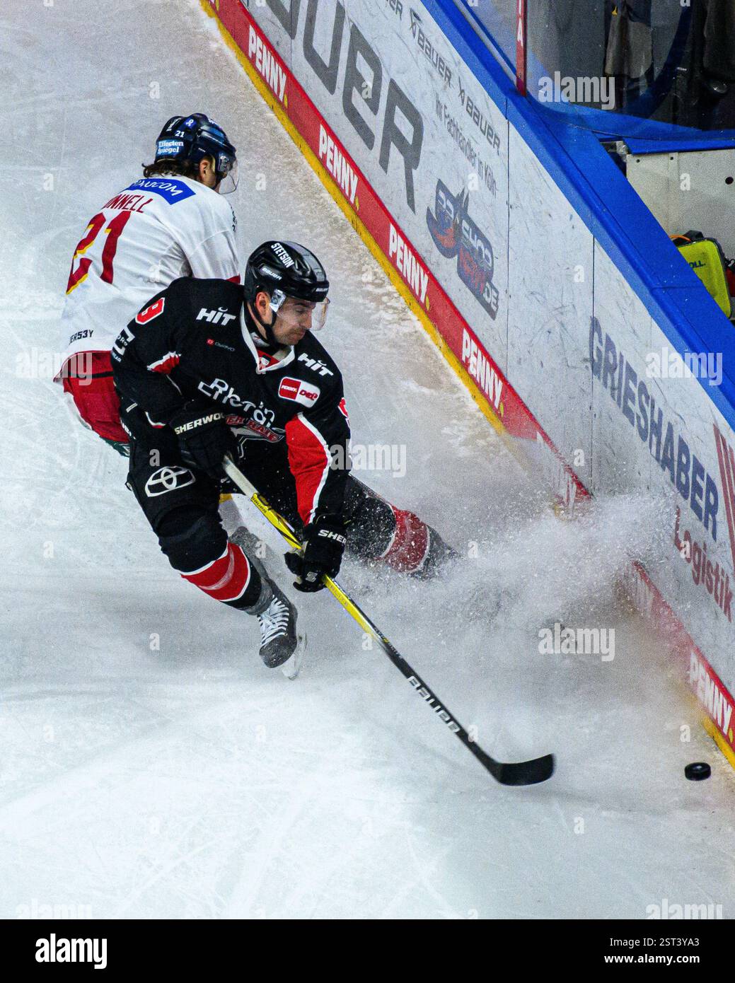 COLOGNE, GERMANY - 16 FEBRUARY, 2025: Hockey match of Penny DEL Koelner ...