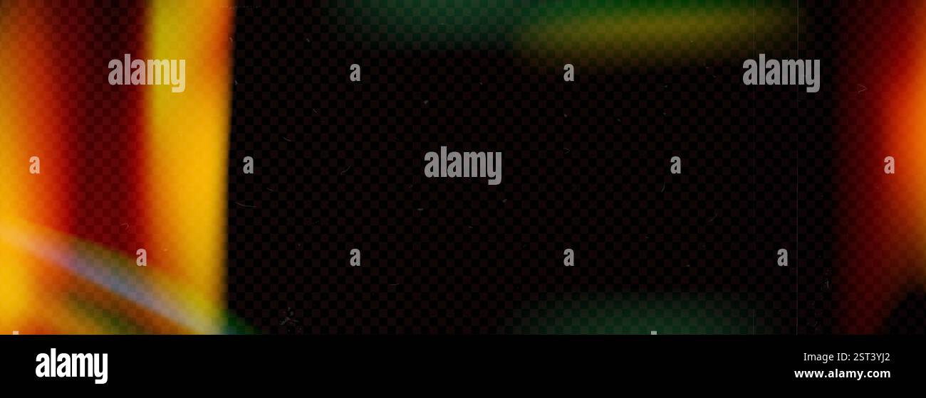 Old photo light leak overlay effect with orange gradient. Camera film ...