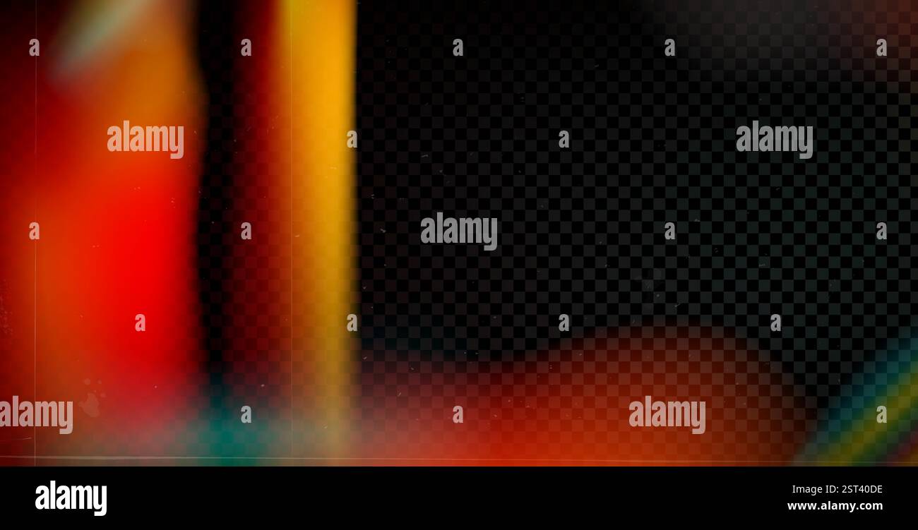 Old photo light leak overlay effect with colorful gradient. Camera film ...