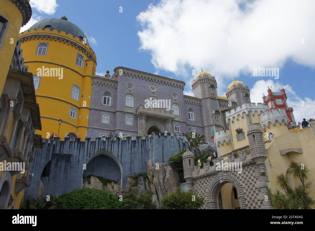 Pena Palace, Sintra, Portugal. A vibrant fairytale castle perched on a ...