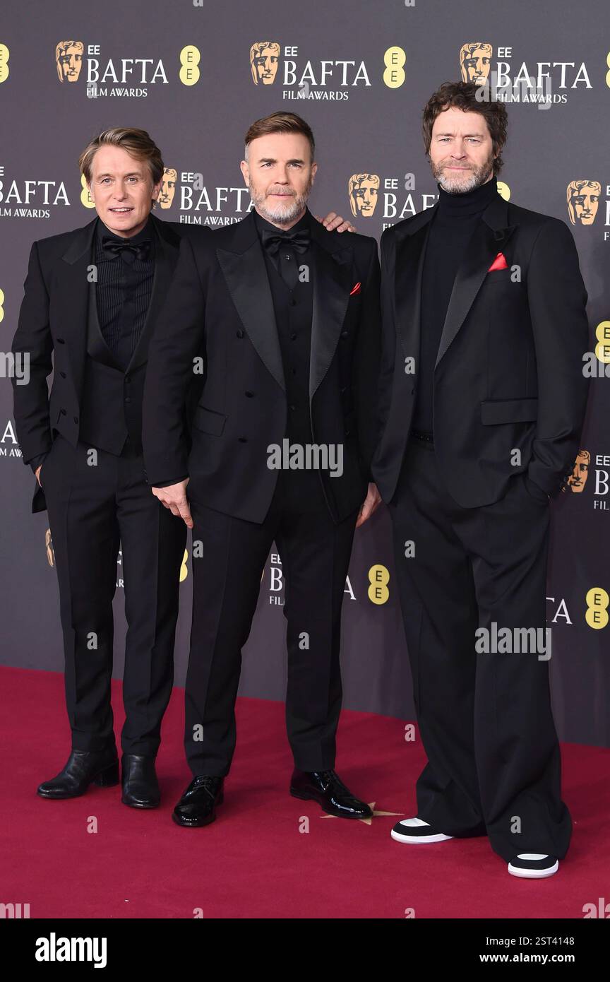 Mark Owen, Gary Barlow und Howard Donald von Take That bei der ...