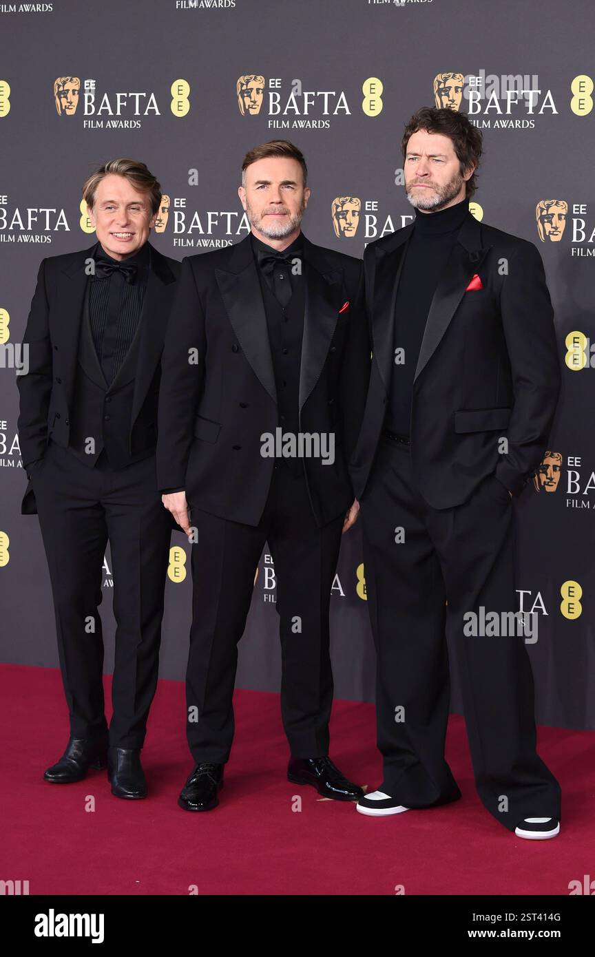 Mark Owen, Gary Barlow und Howard Donald von Take That bei der ...