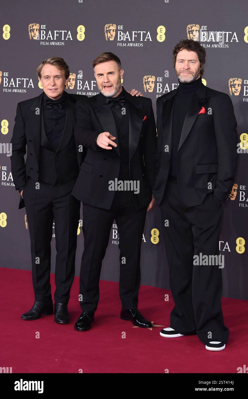 Mark Owen, Gary Barlow und Howard Donald von Take That bei der ...