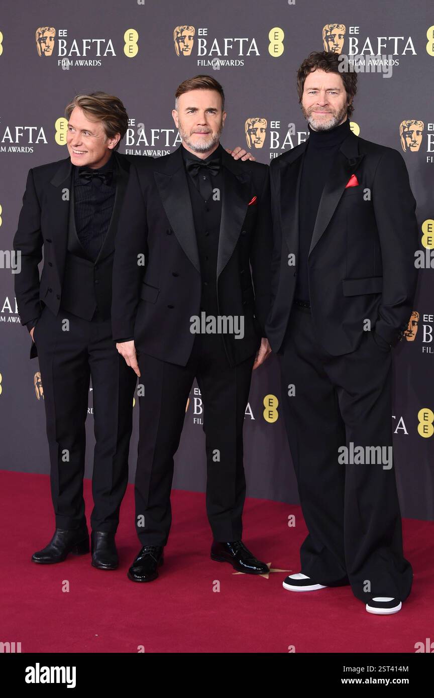 Mark Owen, Gary Barlow und Howard Donald von Take That bei der ...