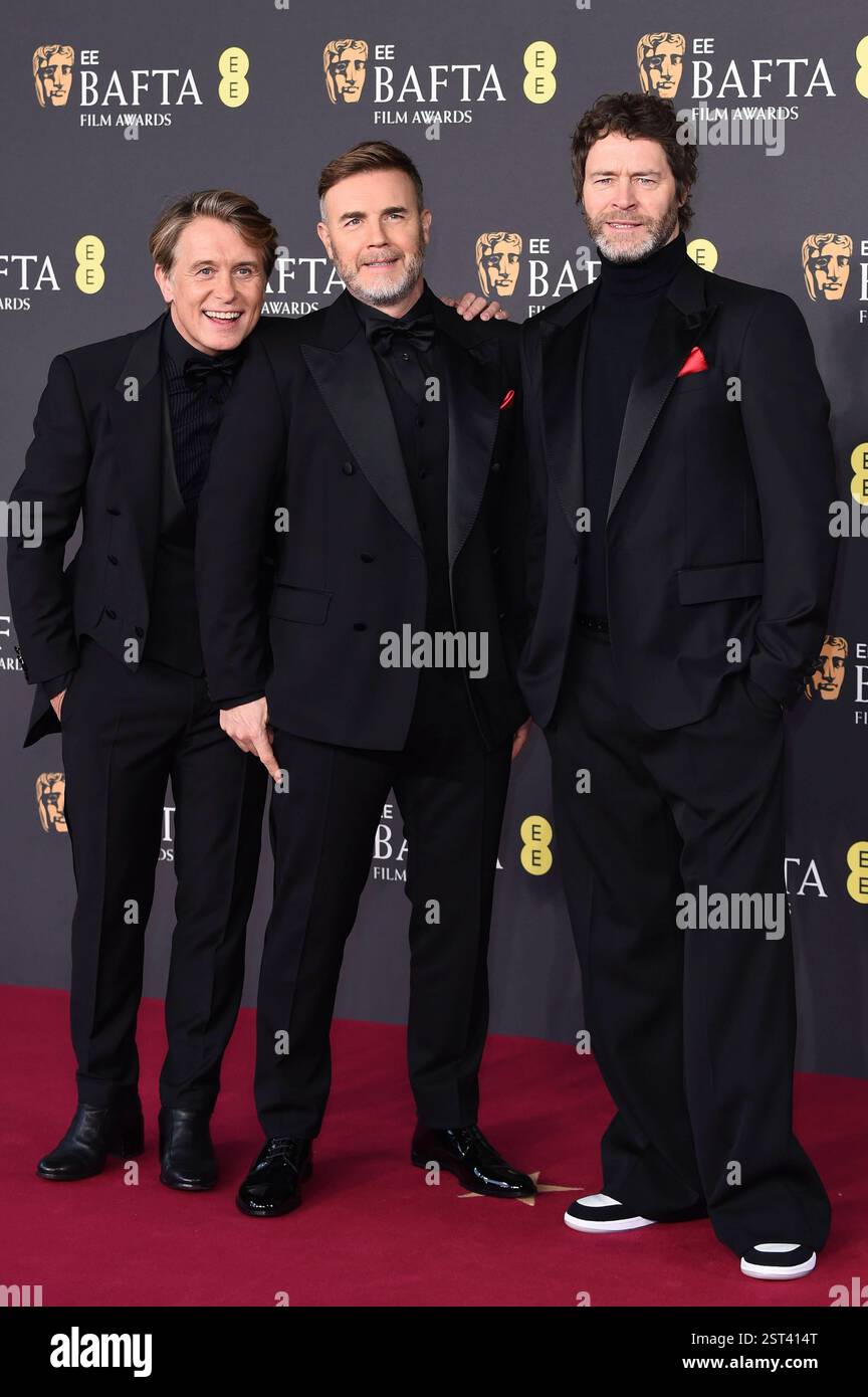 Mark Owen, Gary Barlow und Howard Donald von Take That bei der ...