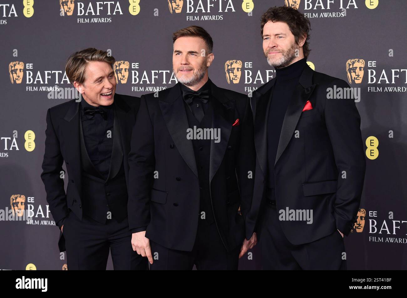 Mark Owen, Gary Barlow und Howard Donald von Take That bei der ...