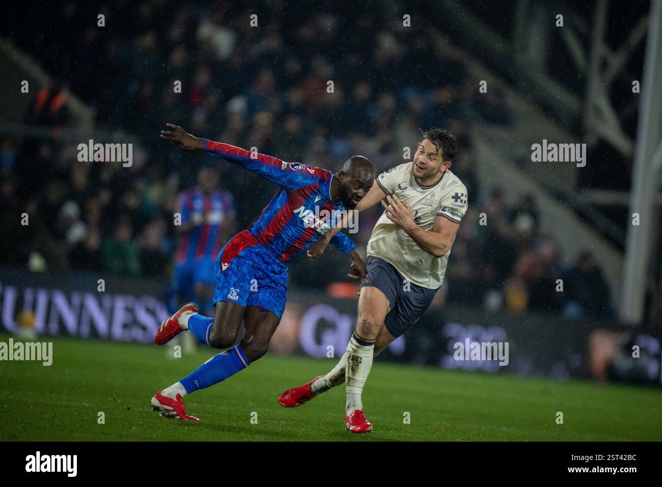 GB. LONDON, 15 February 2025 - Jean-Philippe Mateta, James Tarkowski ...