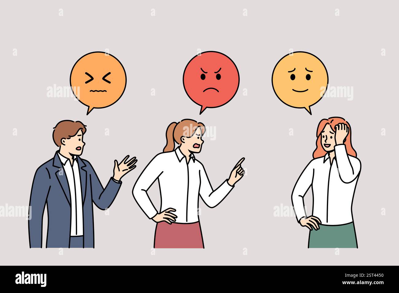 Bullying demonstrating Stock Vector Images - Alamy